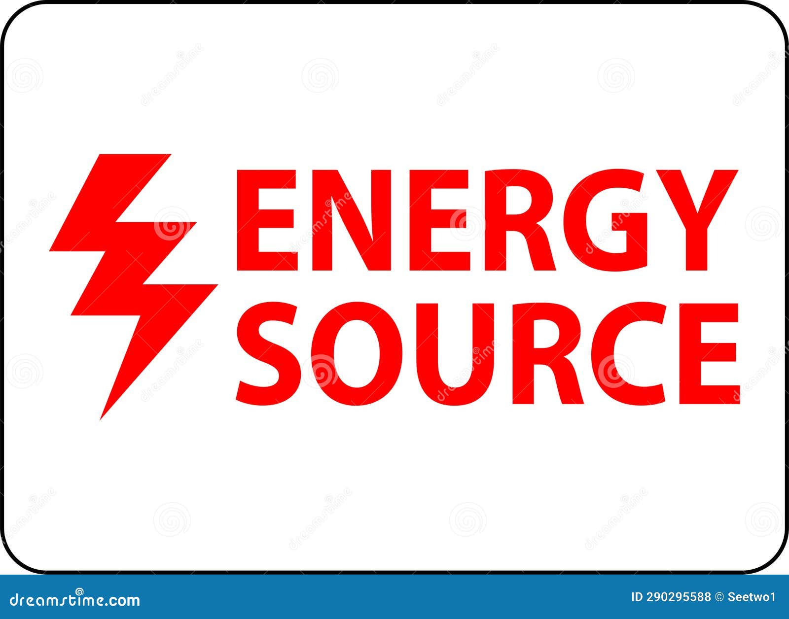 Warning Label Sign, Energy Source Stock Vector - Illustration of ...