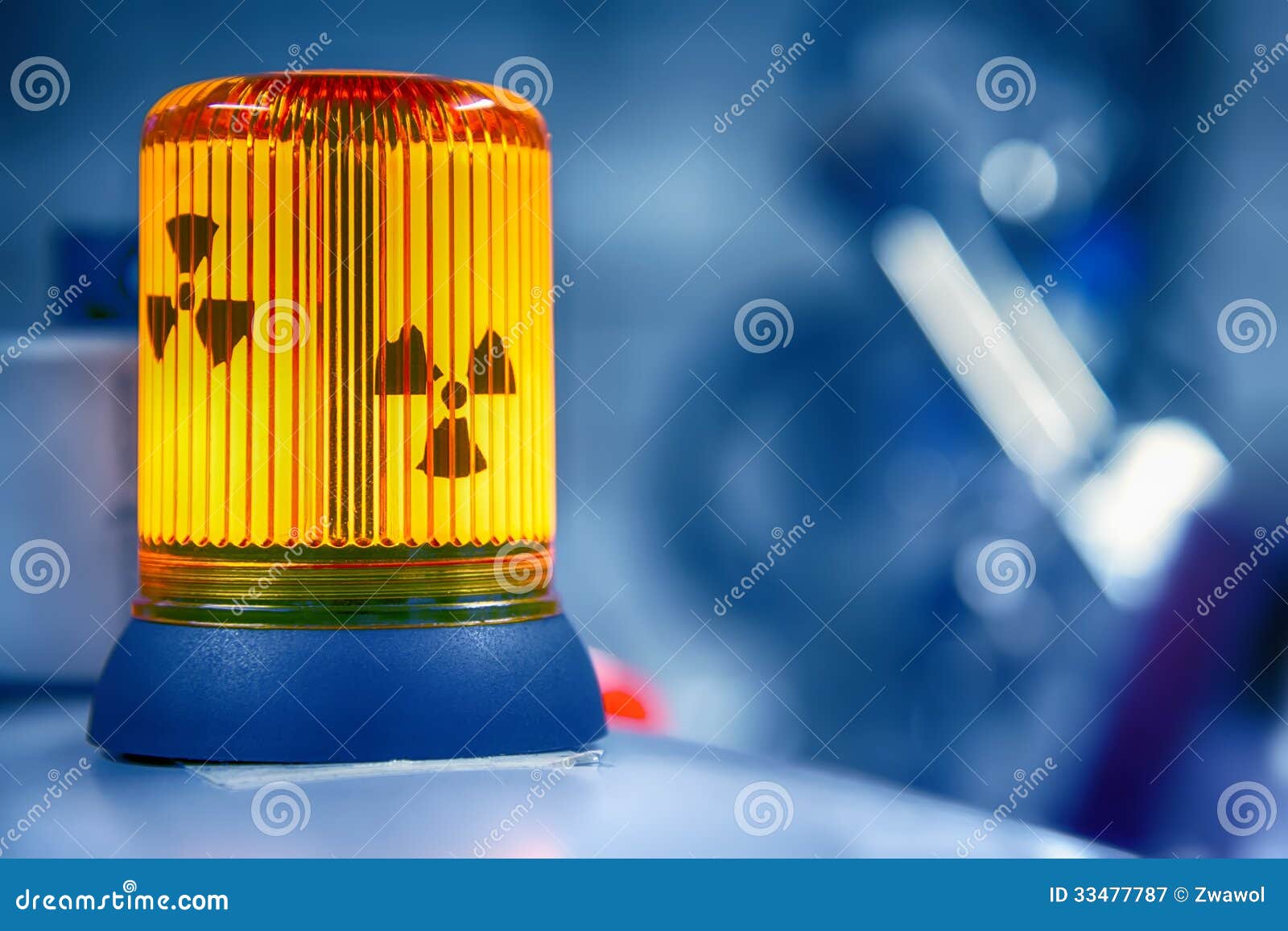 Warning Lamp Radioactive Radiation Stock Image - Image of equipment ...
