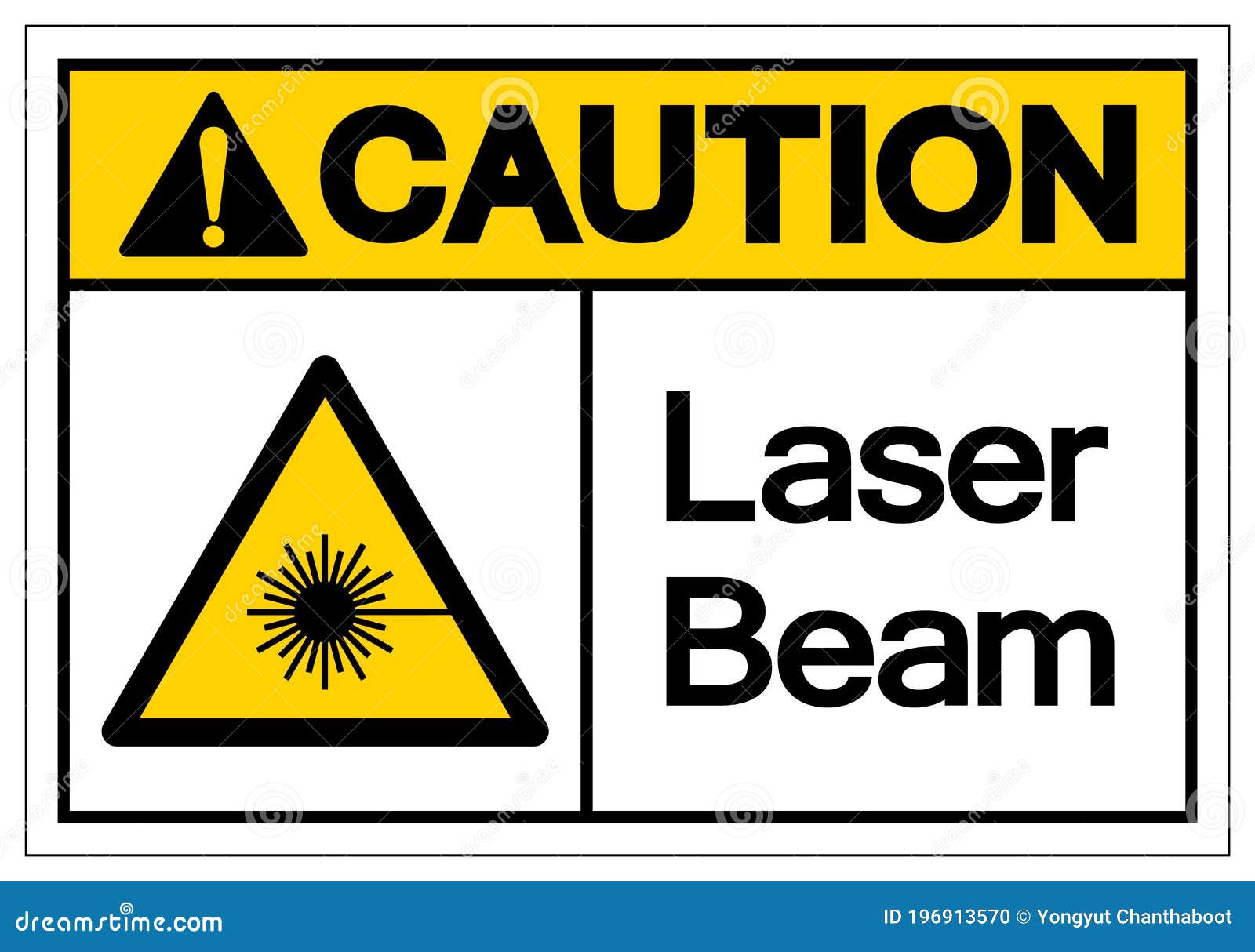 Warning Laser Beam Symbol,Vector Illustration, Isolate On White ...