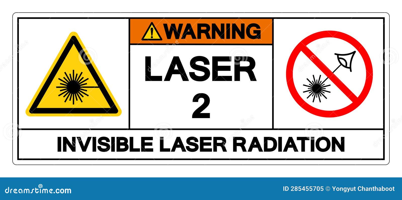 Warning Laser 2 Invisible Laser Radiation Symbol Sign ,Vector ...