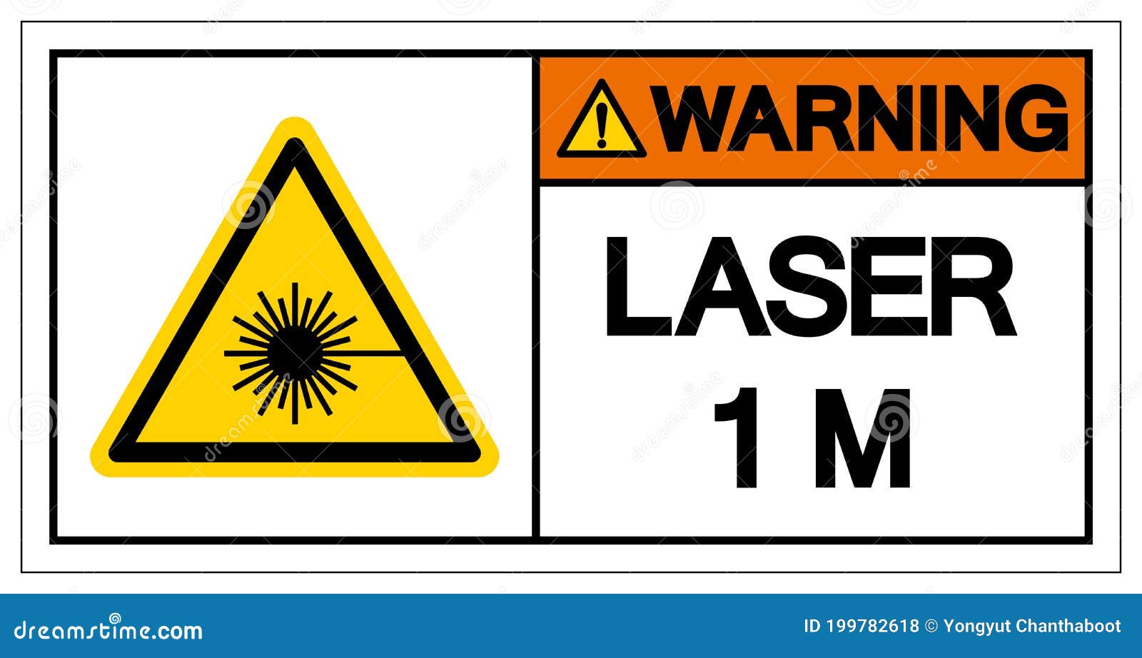 Warning Laser Shoot Eye Hazard Symbol Sign ,Vector Illustration ...