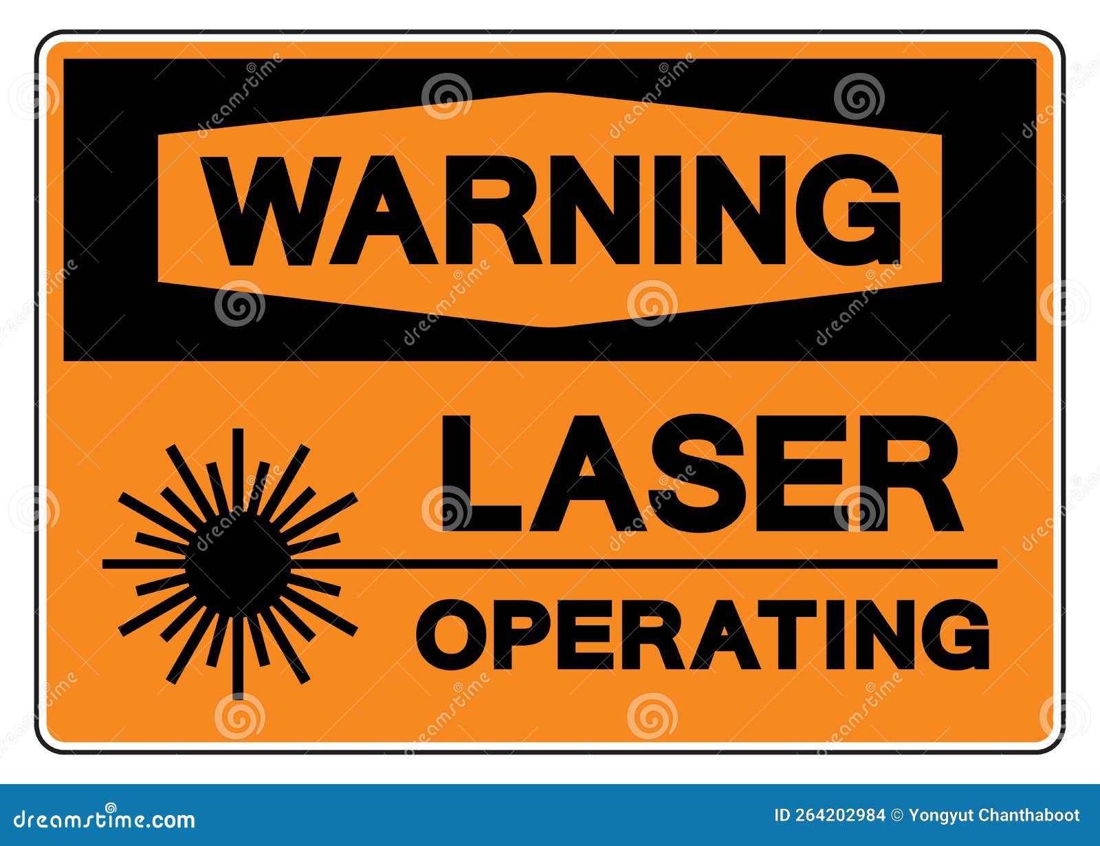 Warning Laser Operating Symbol Sign,Vector Illustration, Isolate on ...