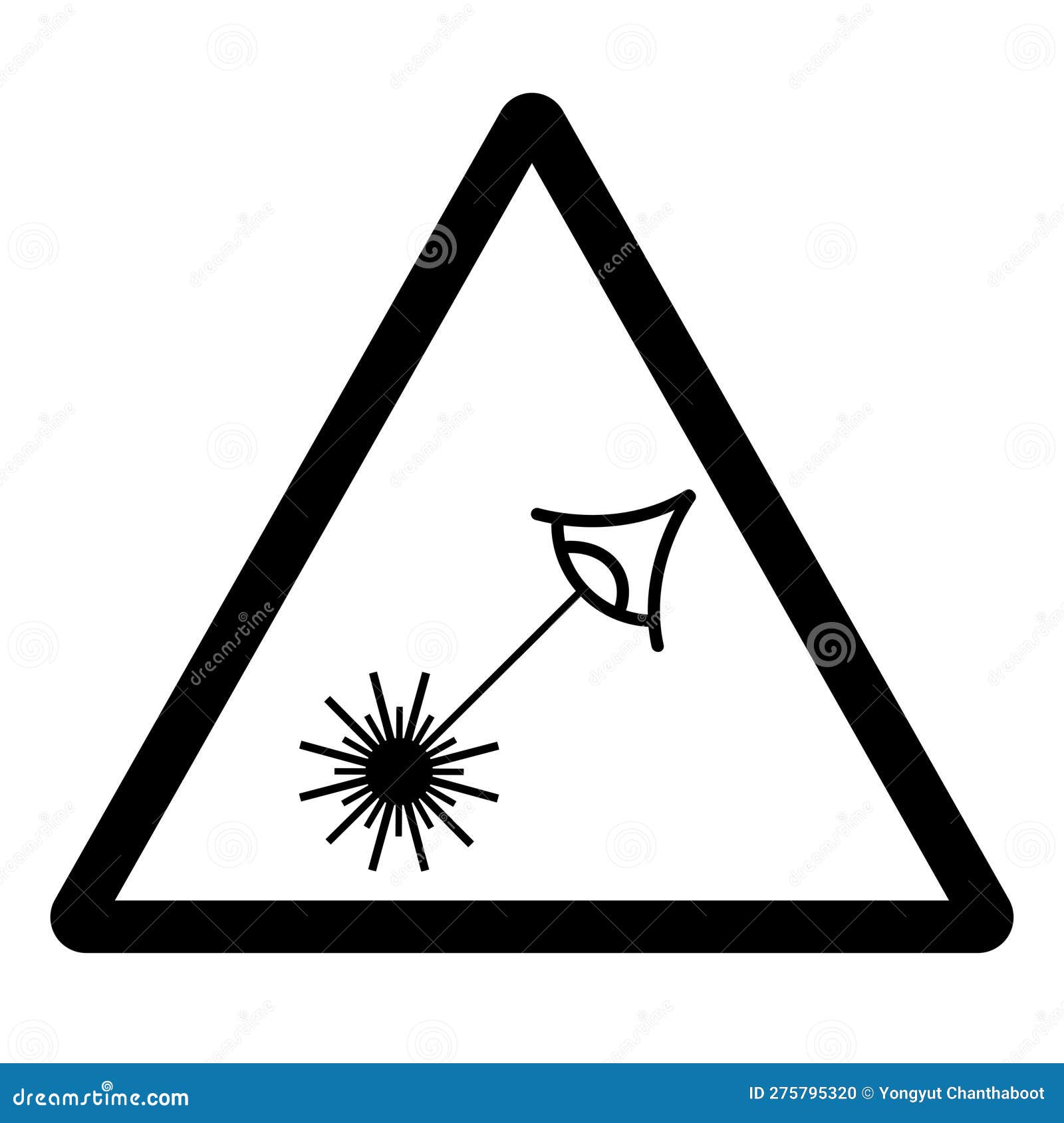 Warning Laser Shoot Eye Hazard Symbol Sign ,Vector Illustration ...