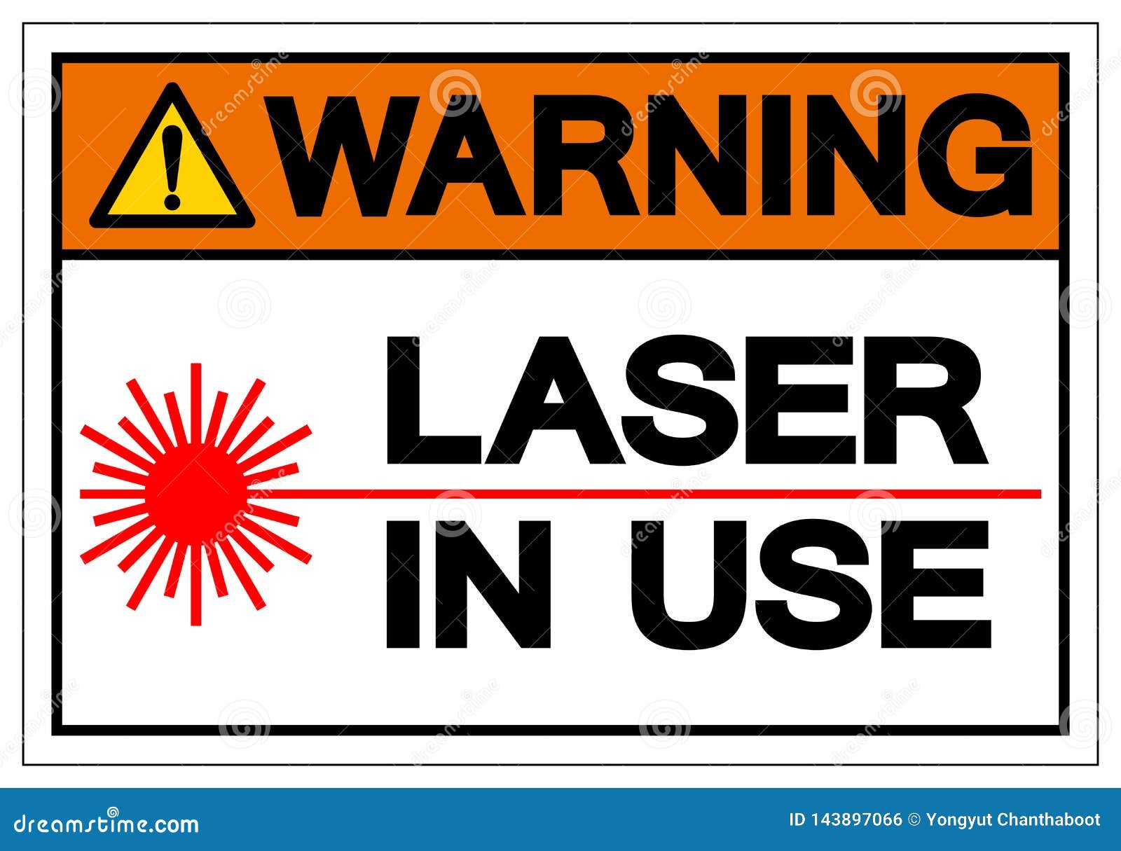 Warning Laser in Use Symbol Sign, Vector Illustration, Isolate on White ... Warning Laser in Use Symbol Sign, Vector Illustration, Isolate on White ...