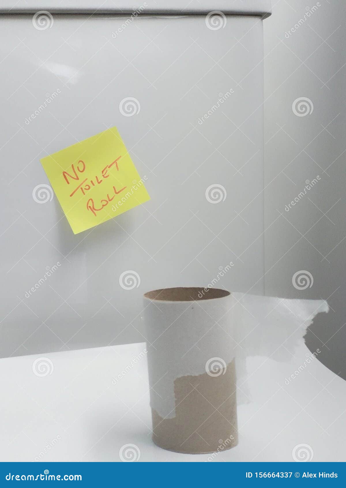 Warning Left on Toilet No Paper Left Stock Image - Image of warning ...