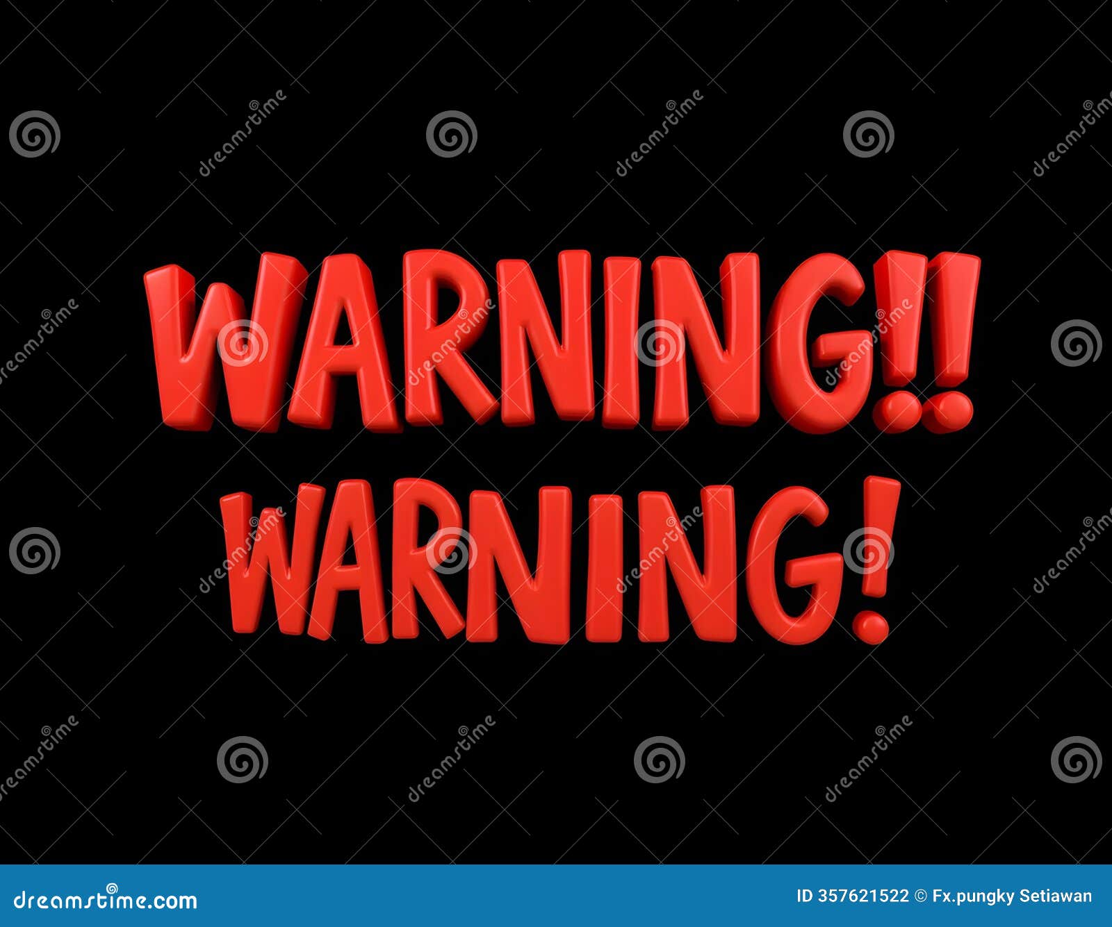 Warning Lettering Text in Red Color Stock Illustration - Illustration ...