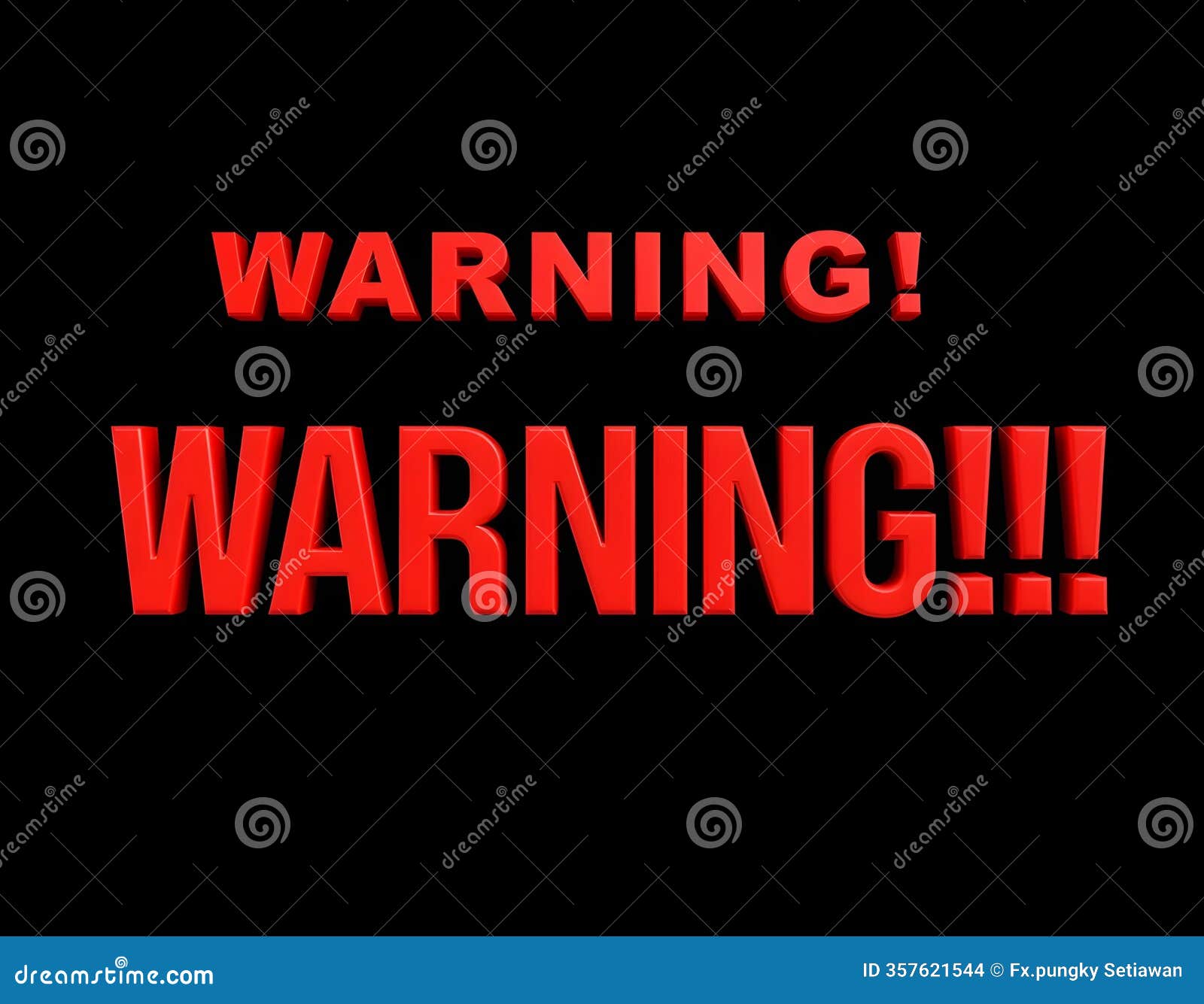 Warning Lettering Text in Red Color Stock Illustration - Illustration ...