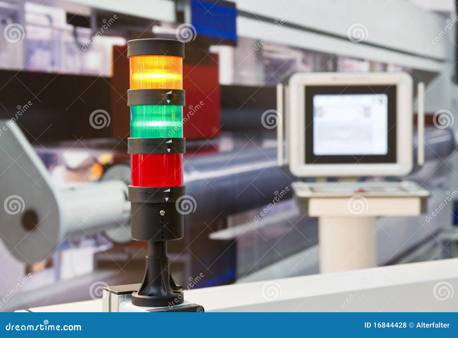 Red Warning Light Floating In Ocean Stock Photo | CartoonDealer.com ...