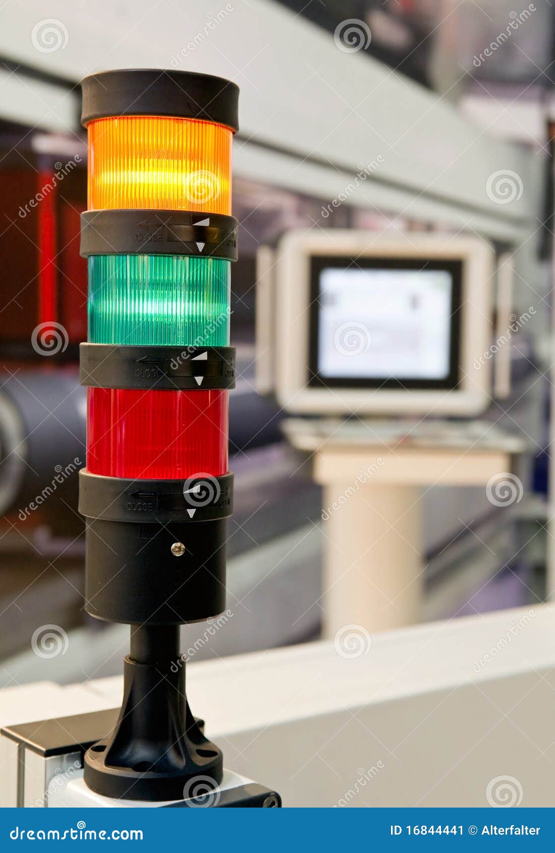 Warning light stock image. Image of manufacture, factory - 16844441
