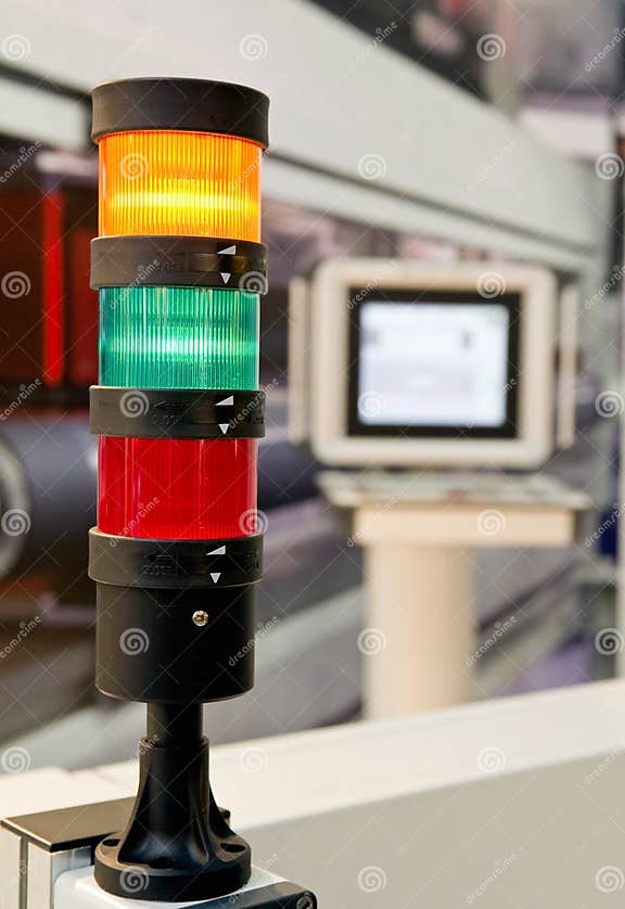 Warning light stock image. Image of manufacture, factory - 16844441