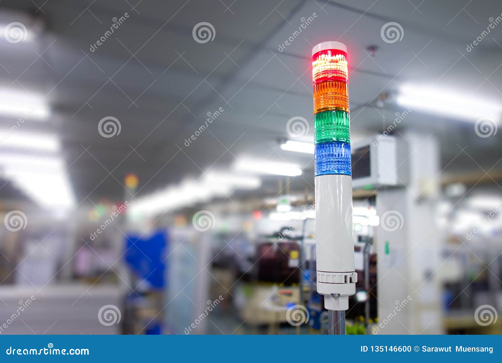 Warning light alarm stock photo. Image of emergency - 135146600