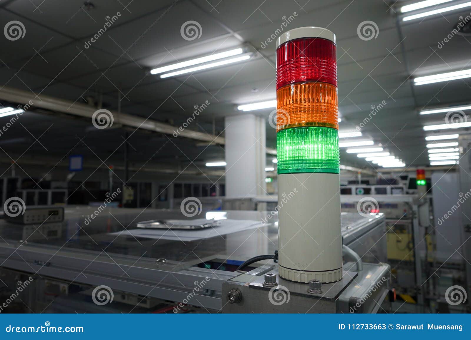 Warning Light Alarm for Machine Working Stock Image - Image of culture ...