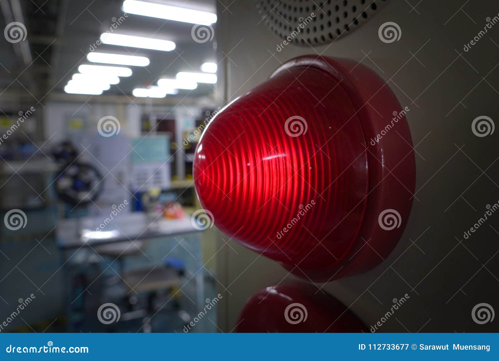 Warning Light Alarm for Machine Working Stock Image - Image of bakery ...