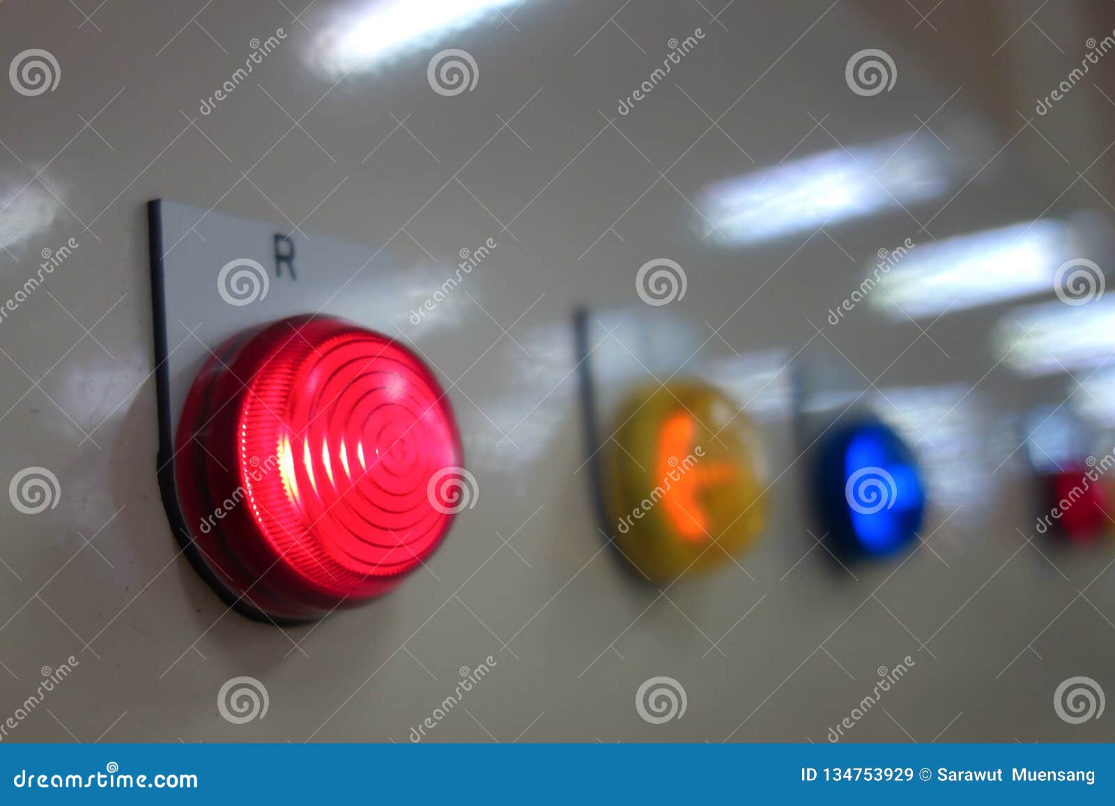 Warning light alarm stock image. Image of control, electric - 134753929