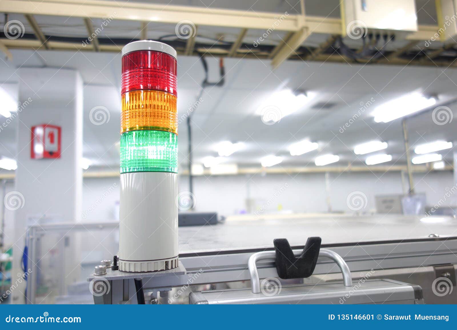 Warning light alarm stock image. Image of factory, display - 135146601