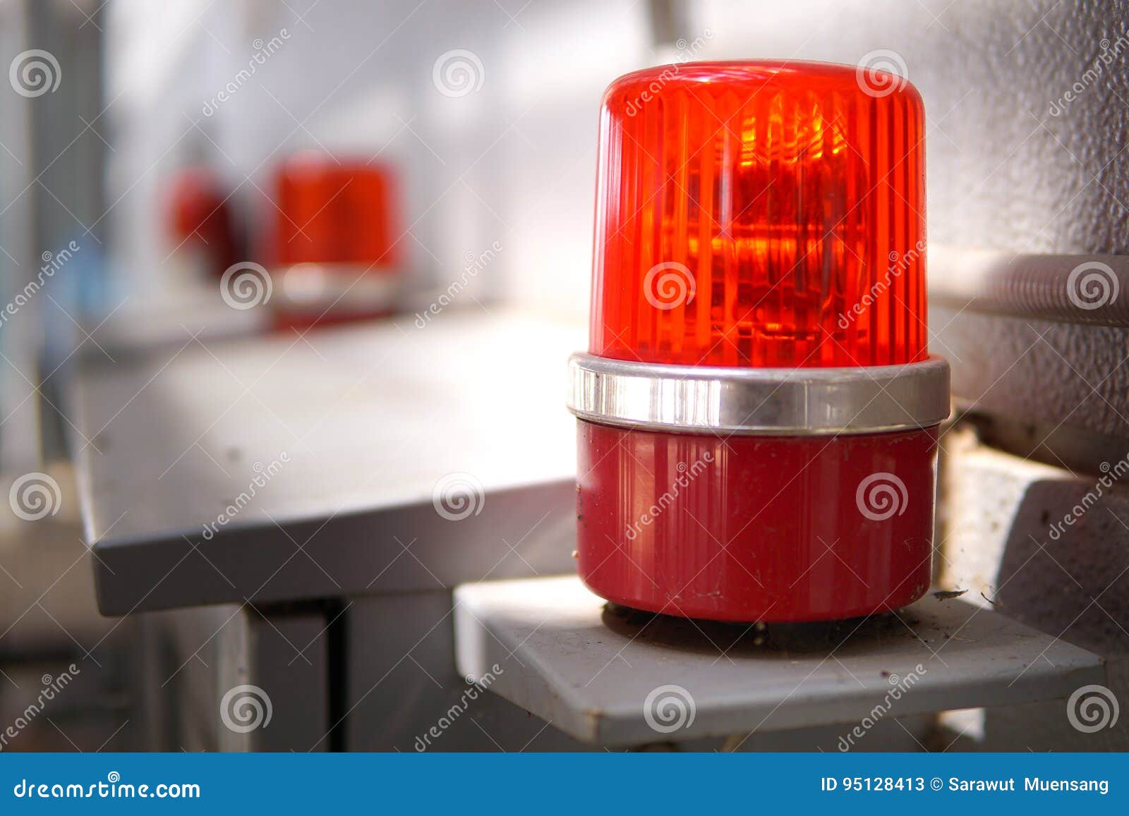 Warning light stock image. Image of factory, emergency - 95128413