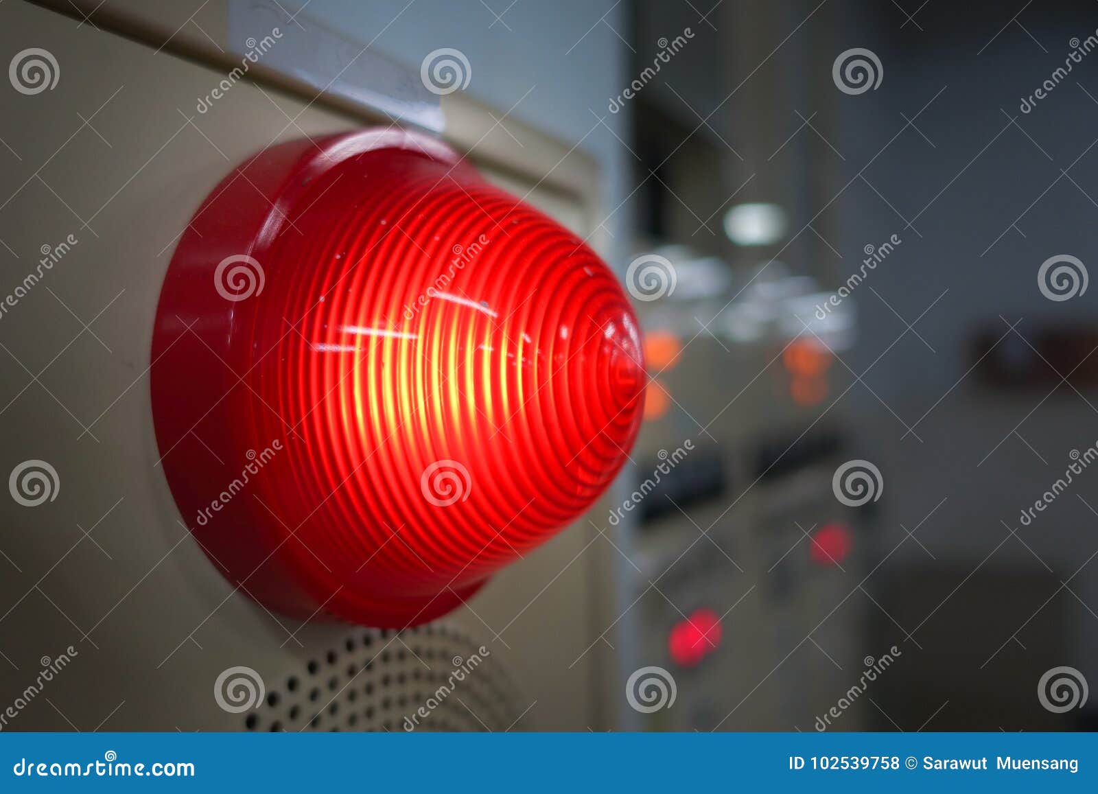 Warning Light for Electrical Control Stock Photo - Image of line ...