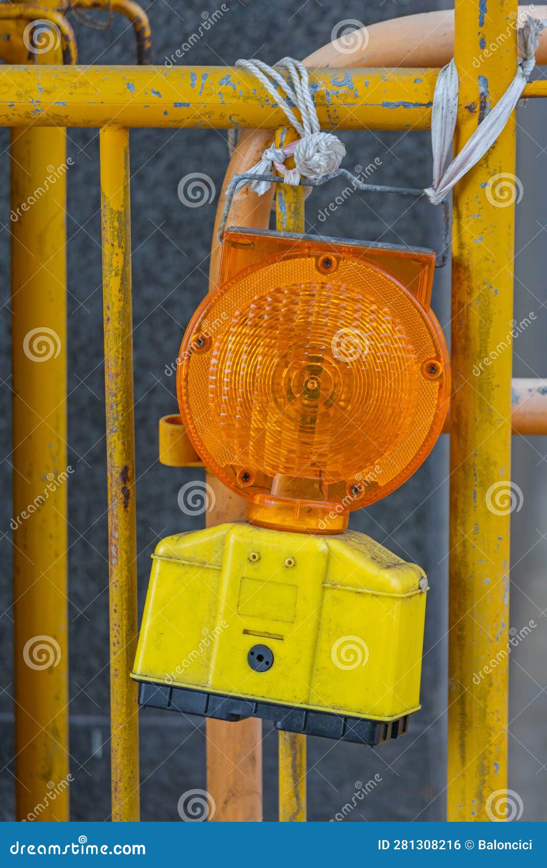 Warning Light Fence stock photo. Image of hong, electric - 281308216