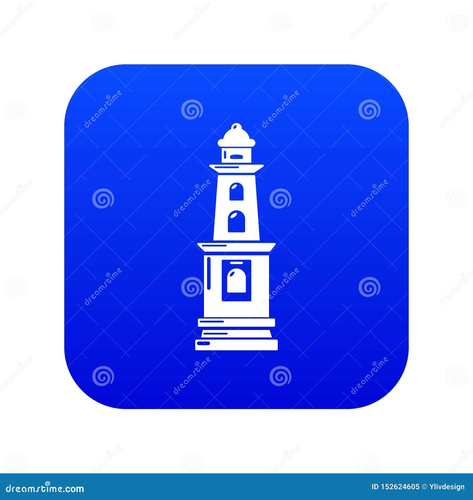 Warning Light Icon Blue Vector Stock Vector - Illustration of security ...