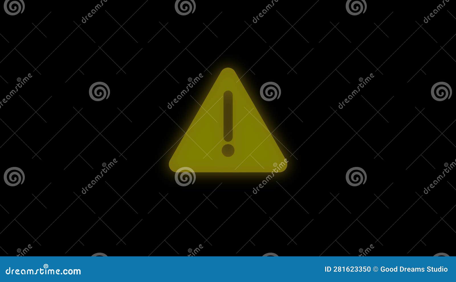 Warning Light for a Malfunction on Black Background Stock Footage ...