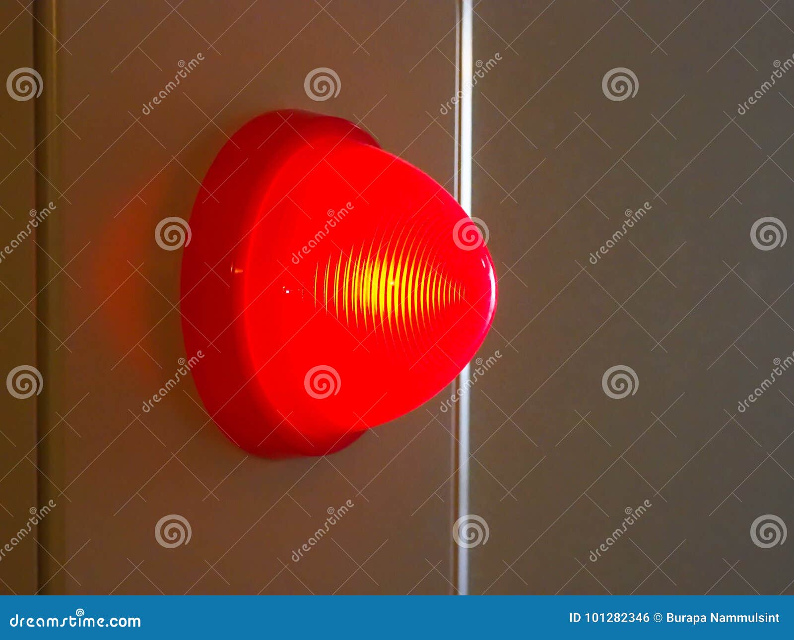 Warning light on wall. stock photo. Image of alert, rescue - 101282346