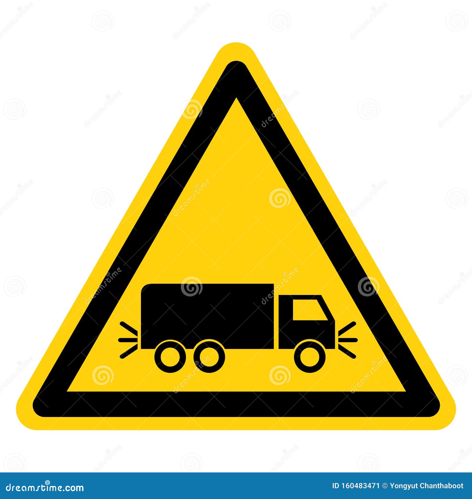 Warning Lighting Sign before Get Off Symbol Sign, Vector Illustration ...