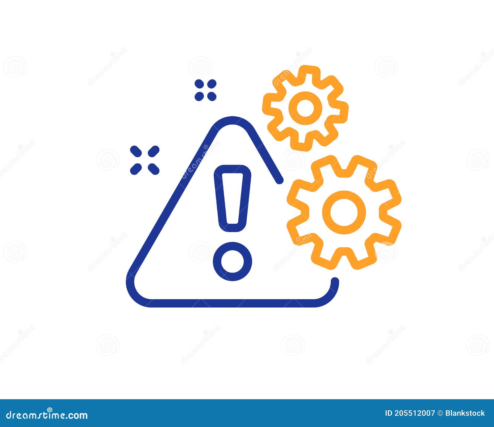 Warning Line Icon. Attention Triangle Sign. Vector Stock Vector ...