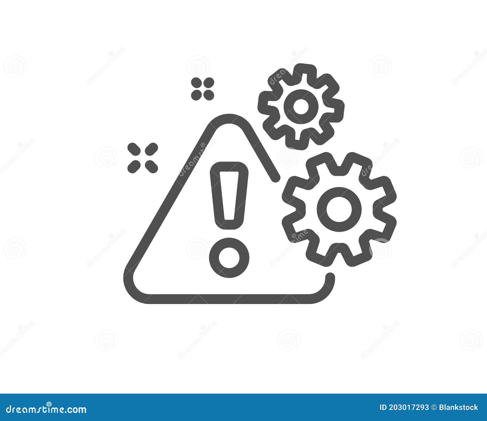 Warning Line Icon. Attention Triangle Sign. Vector Stock Vector ...