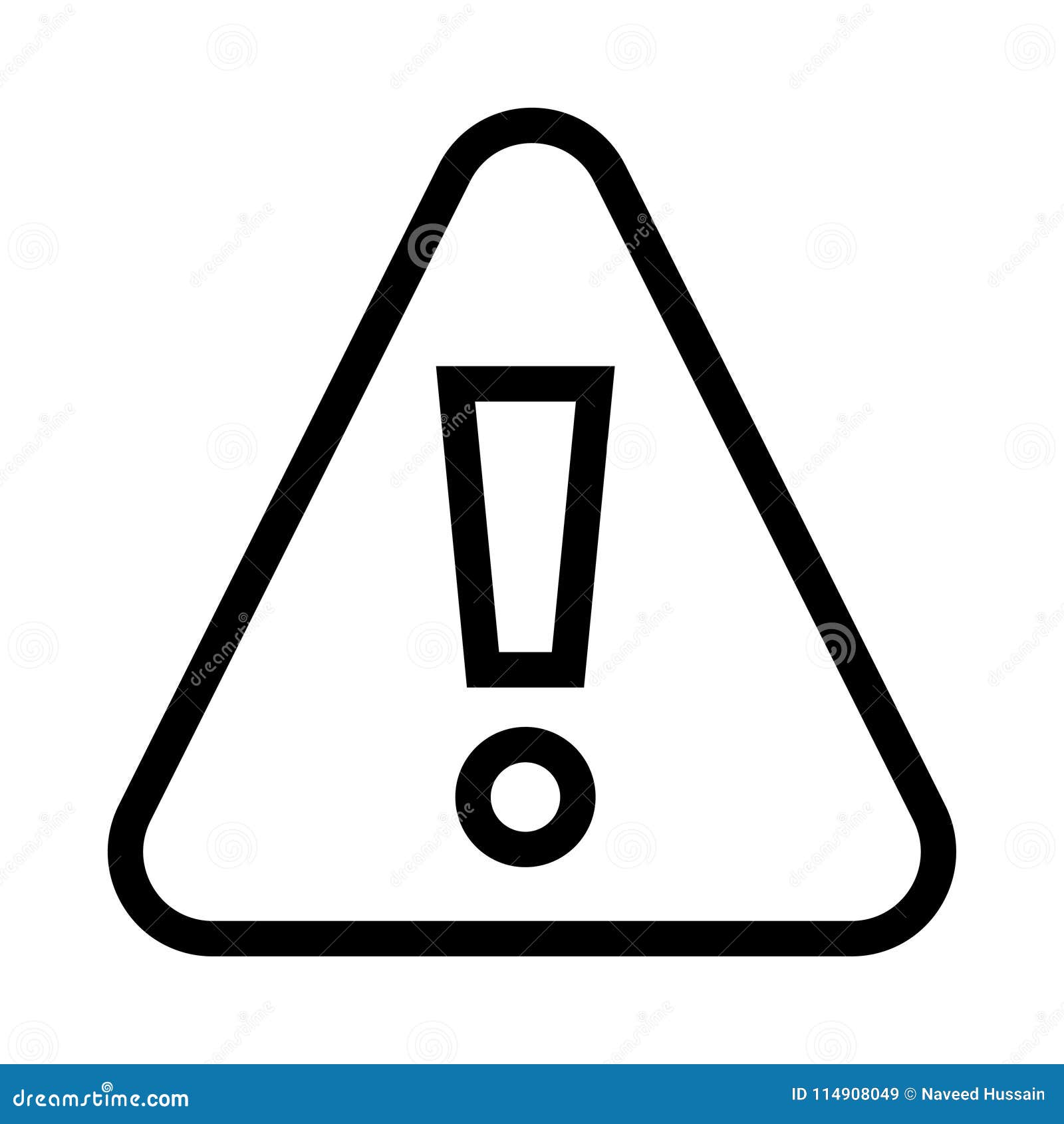 Warning line icon stock illustration. Illustration of development ...