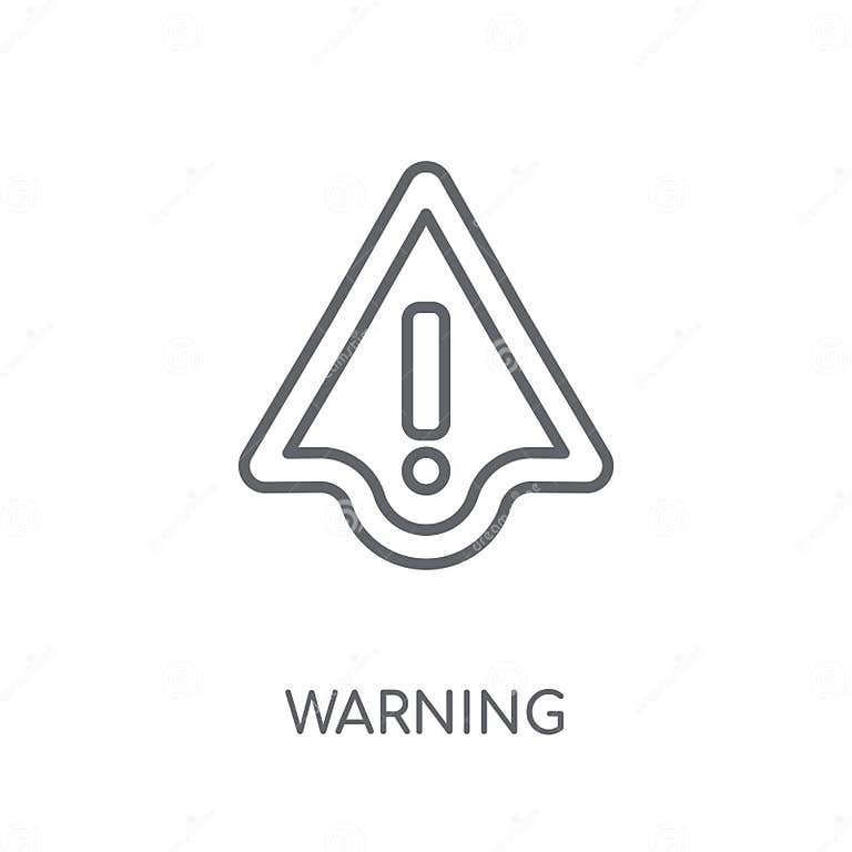 Warning Linear Icon. Modern Outline Warning Logo Concept on Whit Stock ...