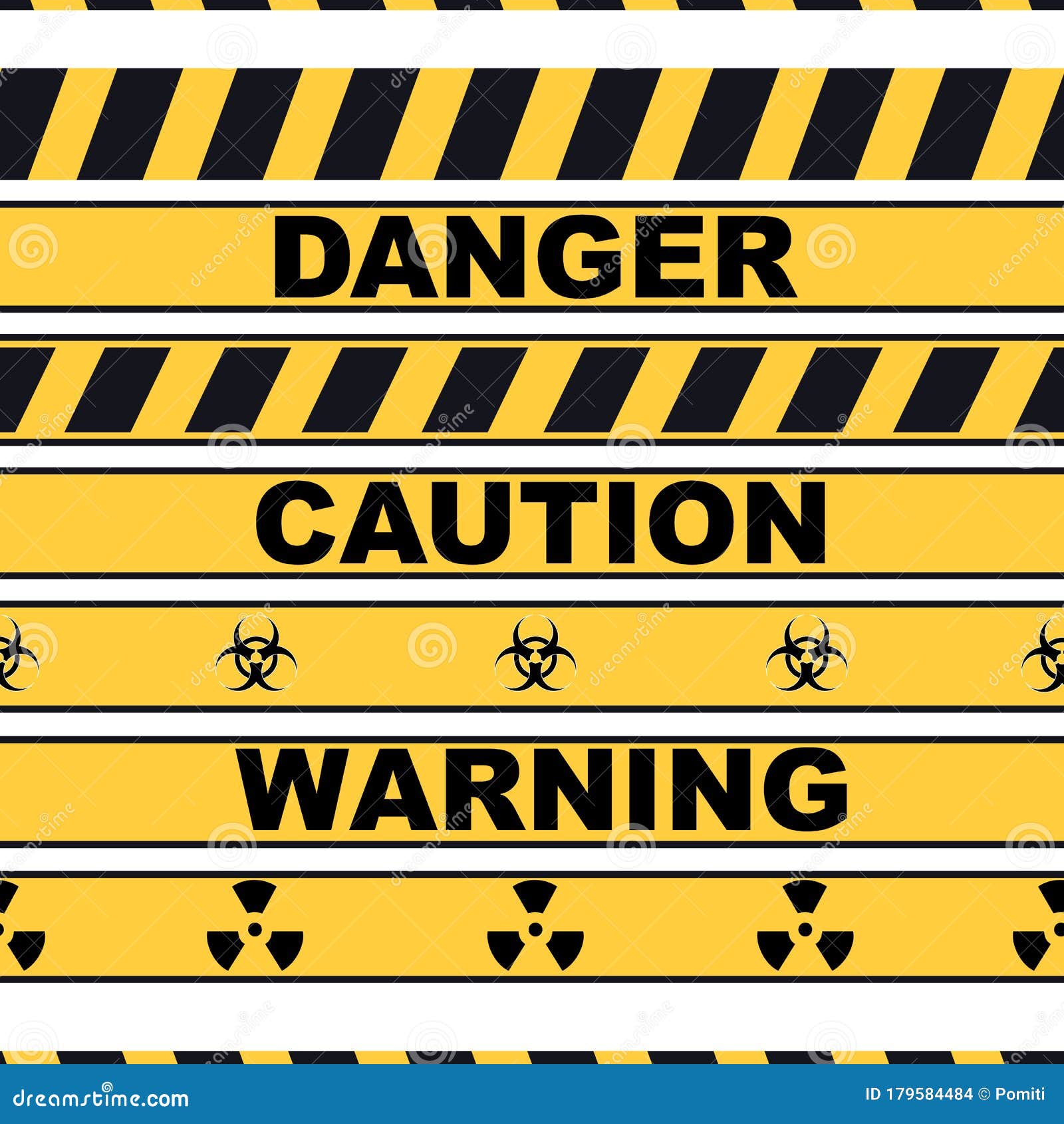 Warning Lines Set, Vector Illustration Stock Vector - Illustration of ...