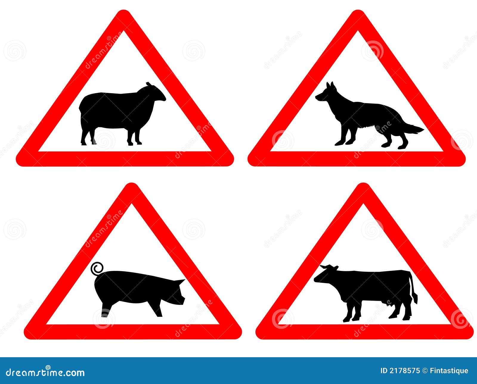 Warning livestock signs stock vector. Illustration of farm - 2178575