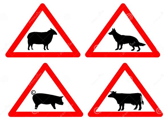 Warning livestock signs stock vector. Illustration of farm - 2178575