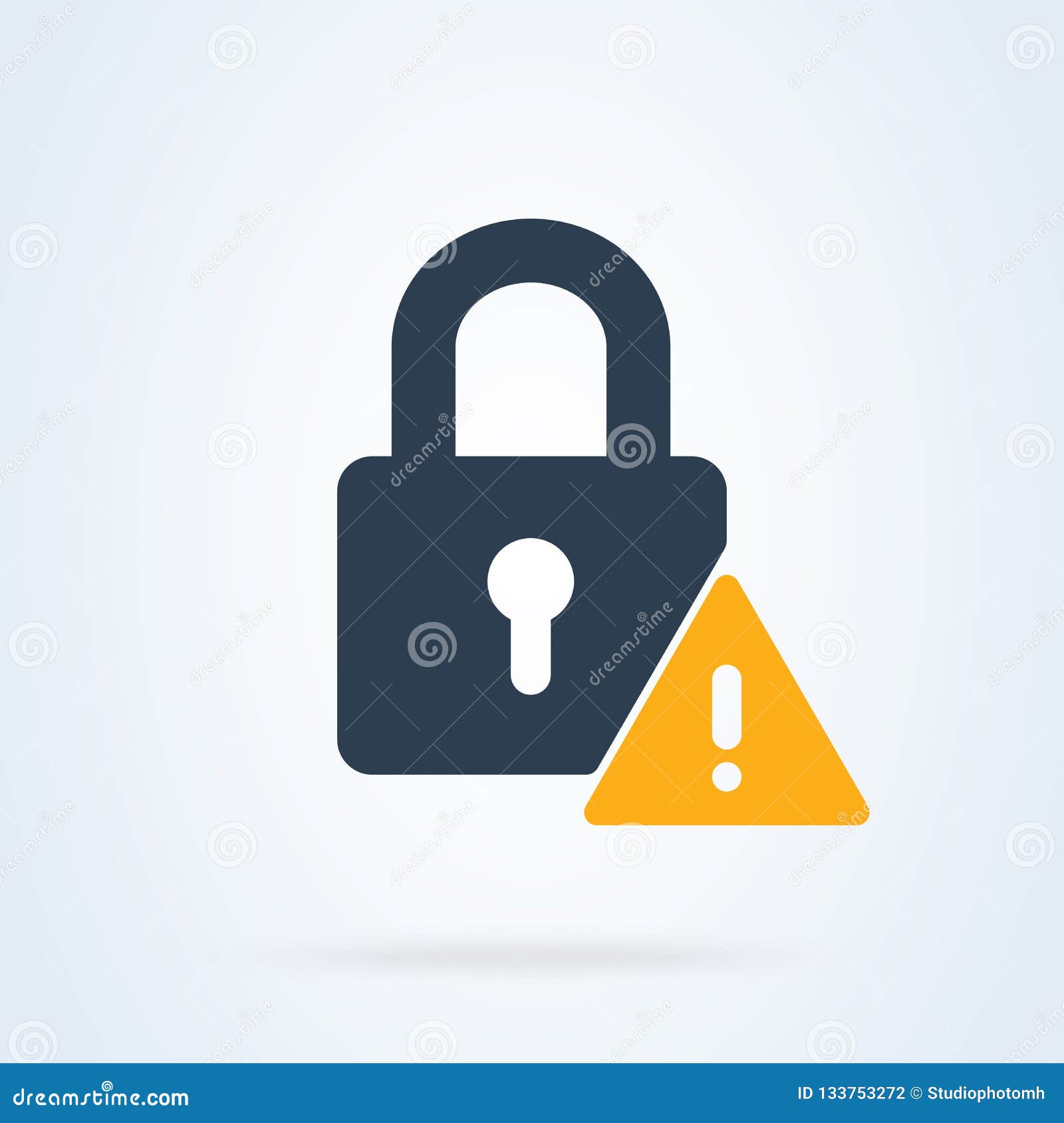 Warning Lock Out In De-Energized State Symbol Sign,Vector Illustration ...