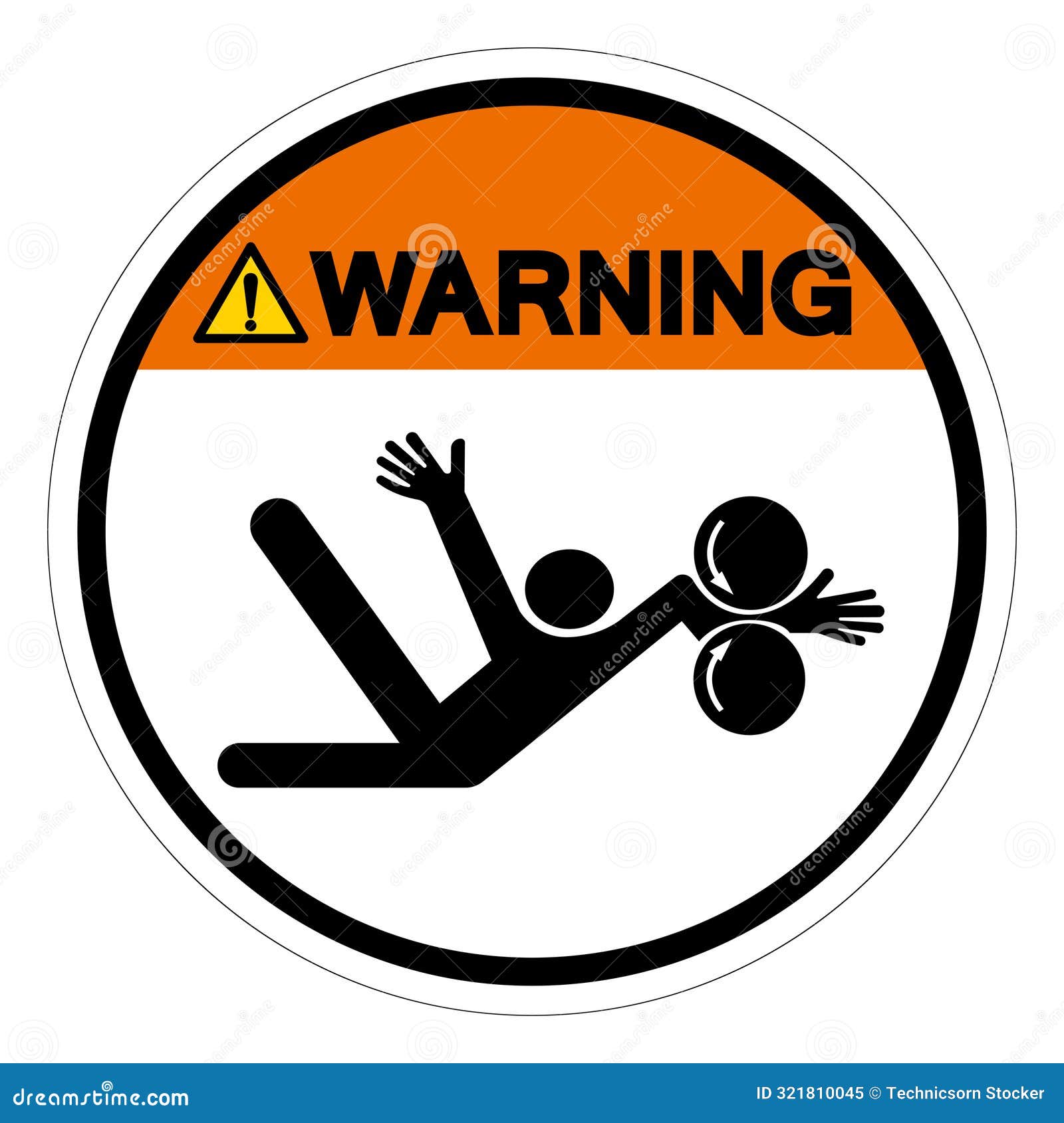 Warning Machinery Symbol Sign, Vector Illustration, Isolate on White ...