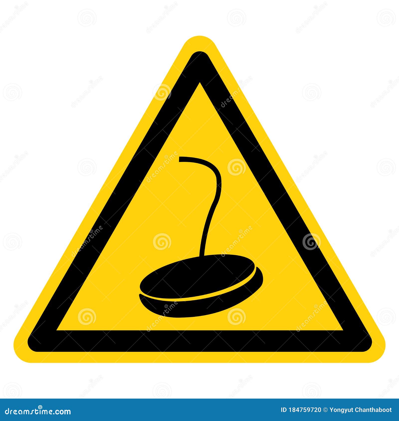Warning Magnetic Cane Symbol Sign, Vector Illustration, Isolate on ...