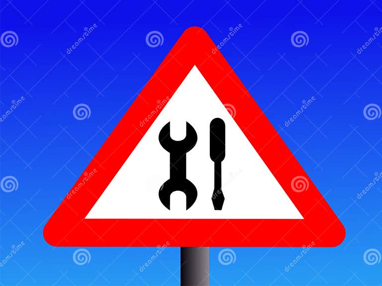 Warning maintenance sign stock vector. Illustration of warning - 4770426