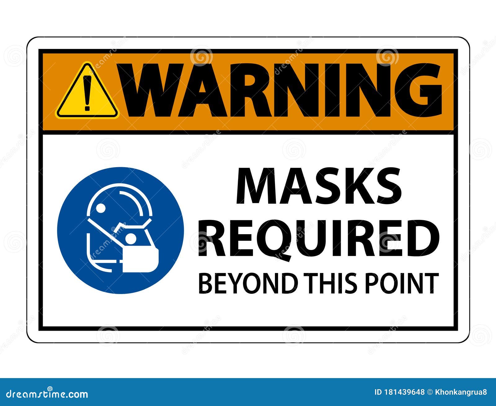 Warning PPE. Required Symbol Sign,Vector Illustration, Isolated On ...