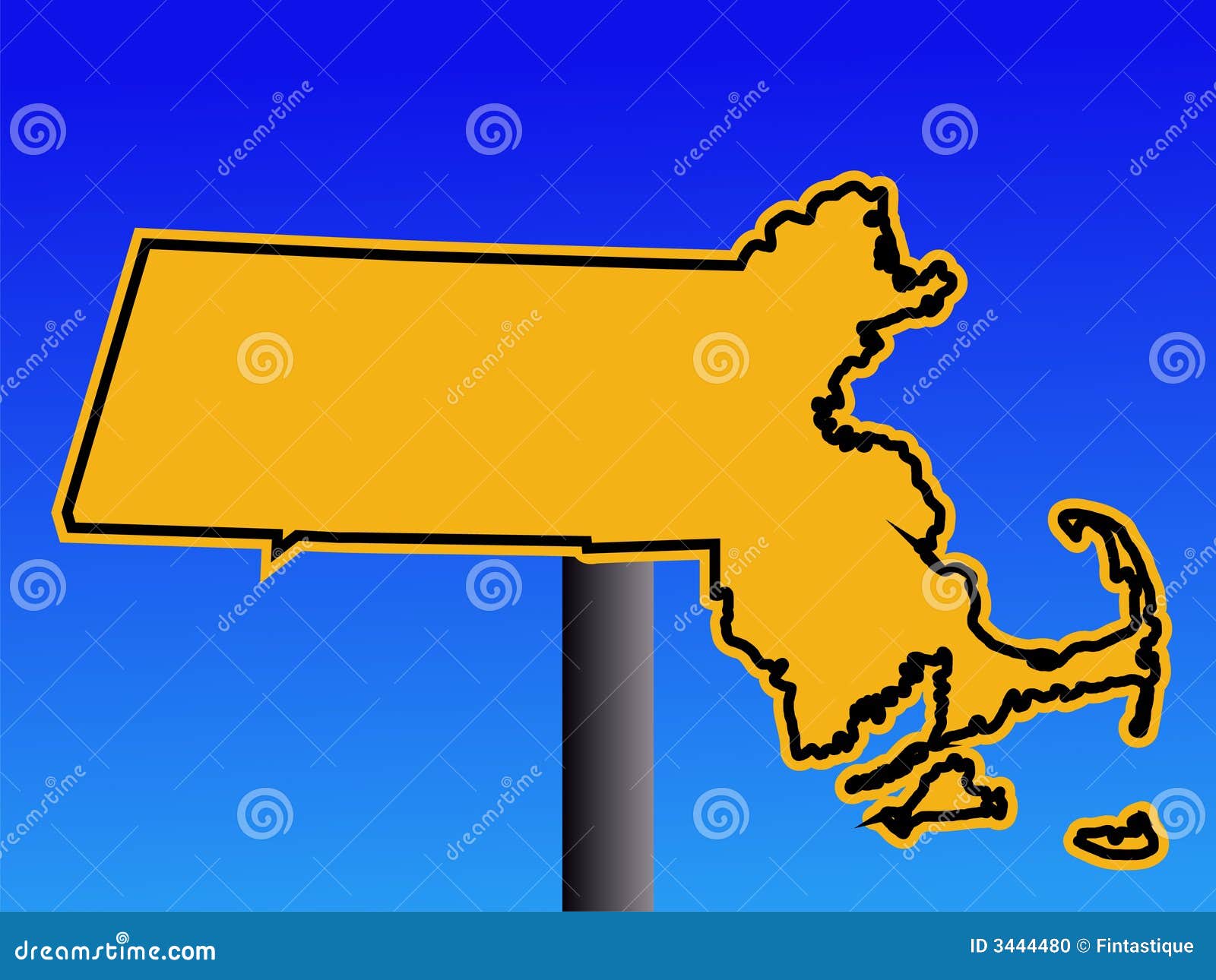 Warning Massachusetts Sign Vector Illustration | CartoonDealer.com #3444480