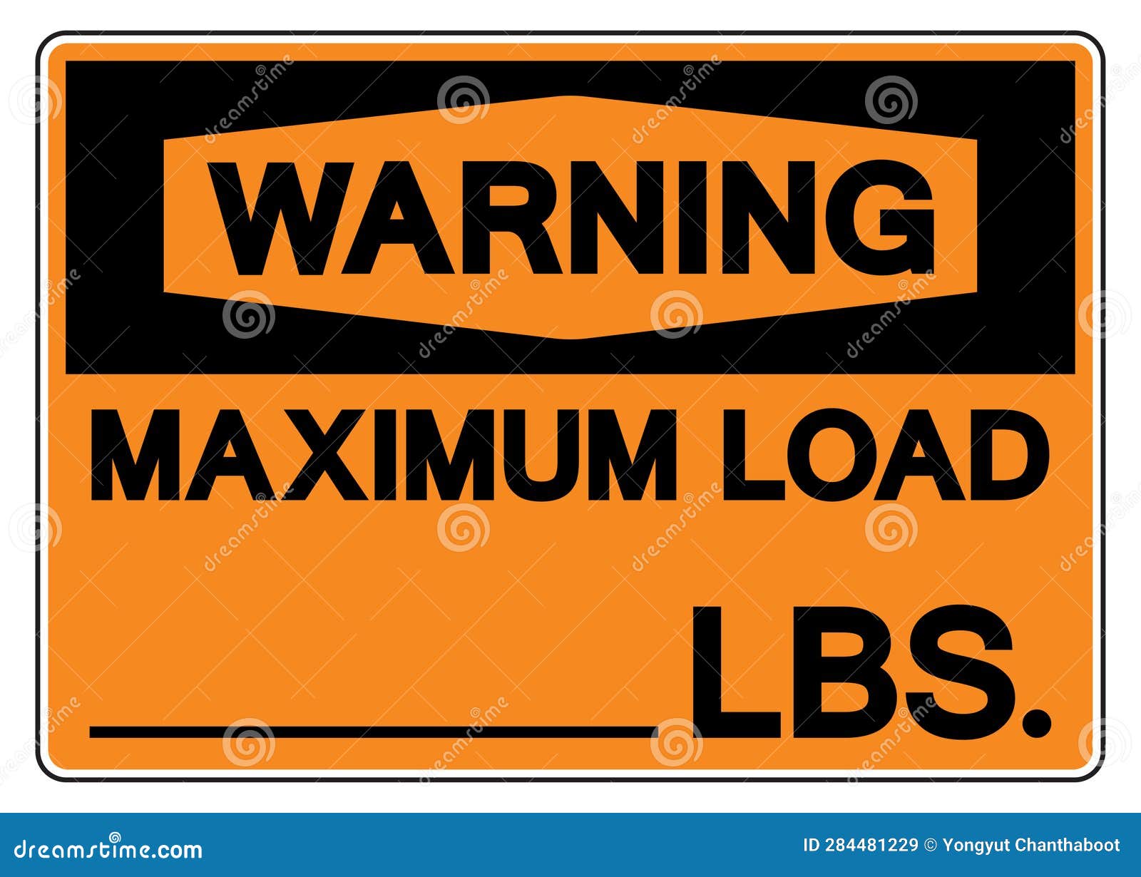 Warning Maximum Load LBS Symbol Sign, Vector Illustration, Isolate On ...