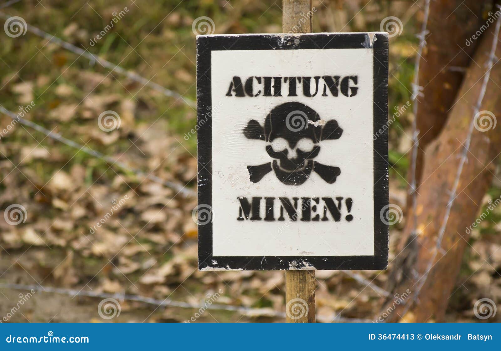 Warning mines stock image. Image of military, netherlands - 36474413