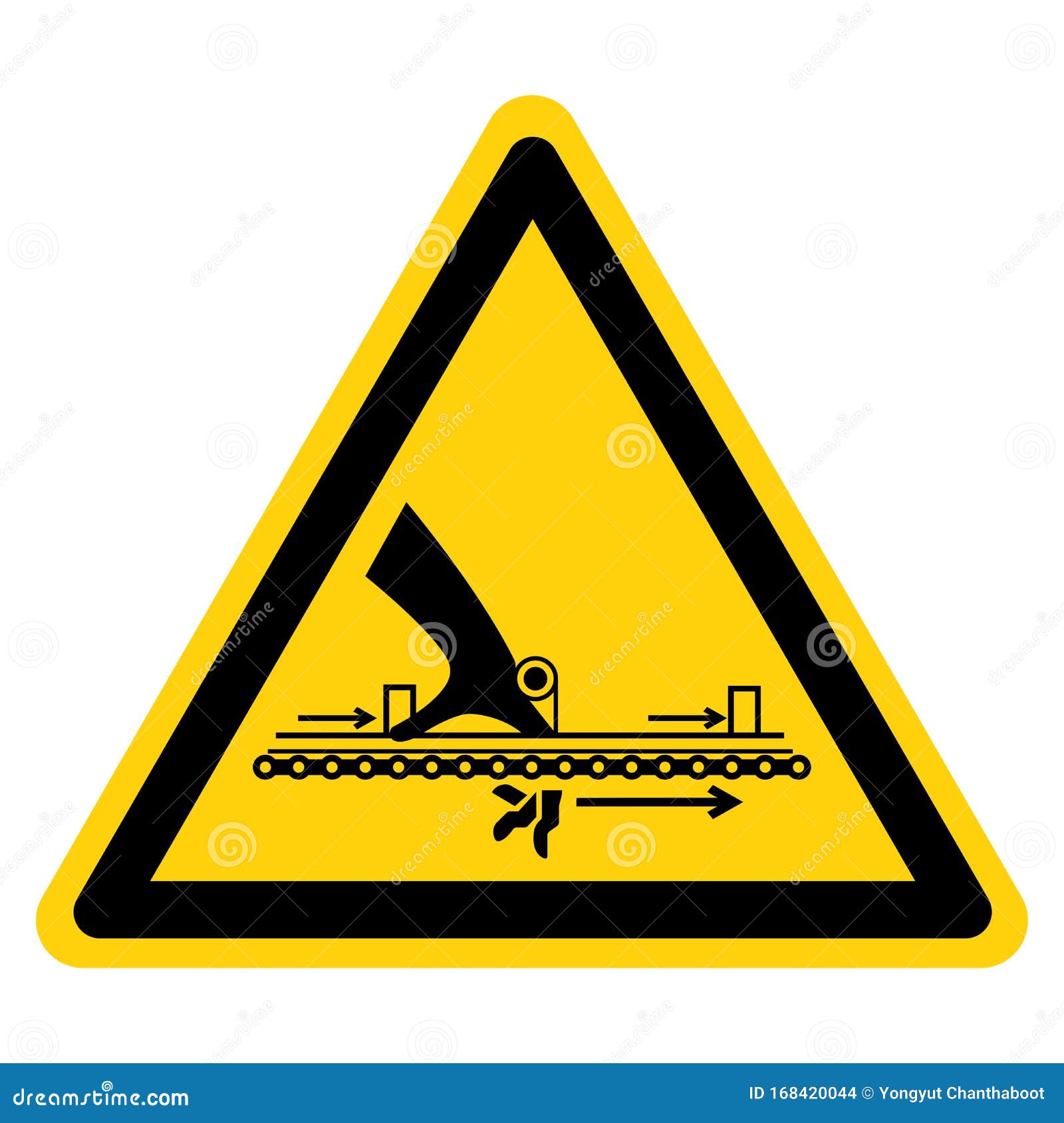 Warning Moving Gate Can Cause Injury Hazard Symbol Sign ,Vector ...