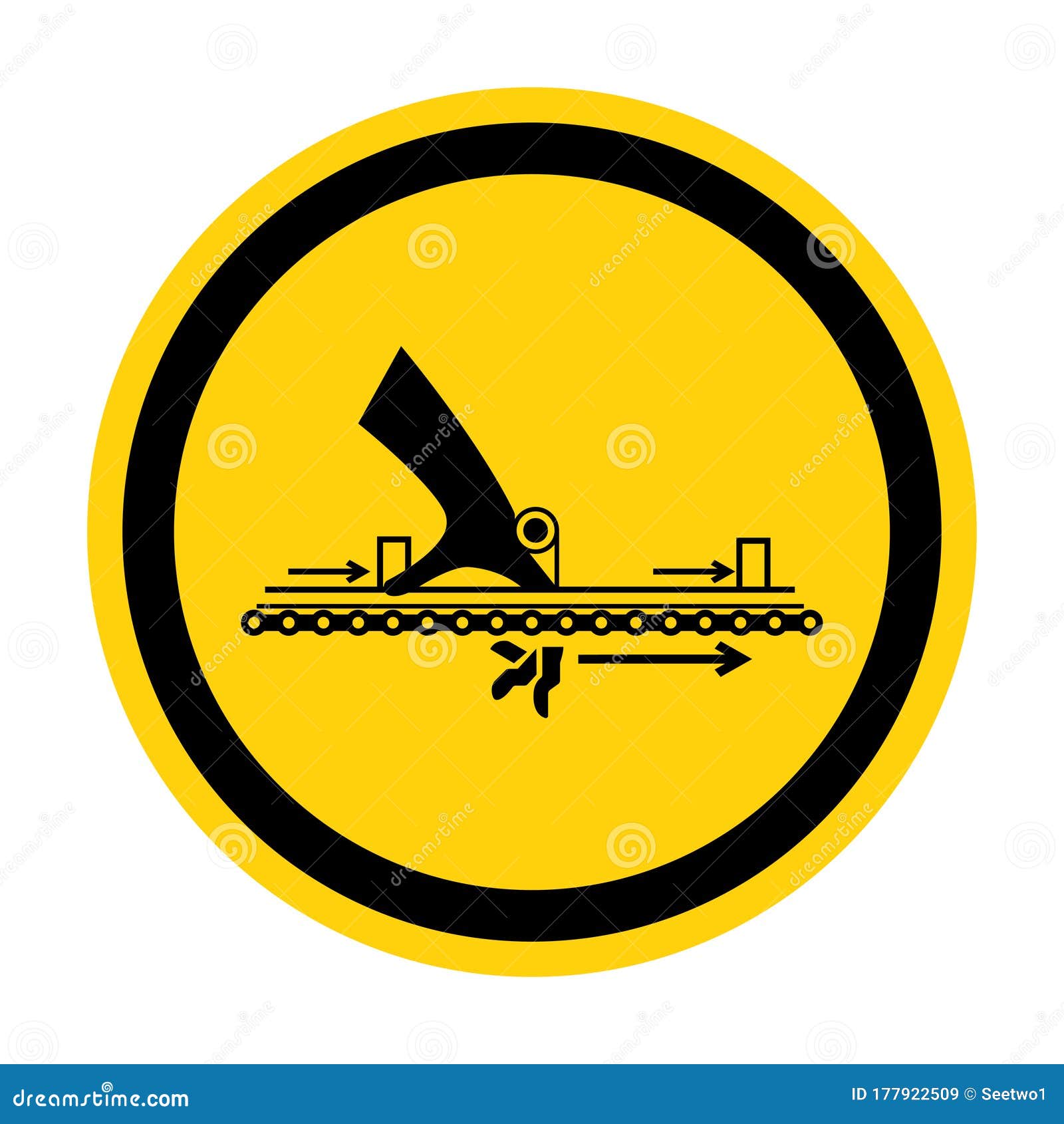 Warning Moving Gate Can Cause Injury Hazard Symbol Sign ,Vector ...