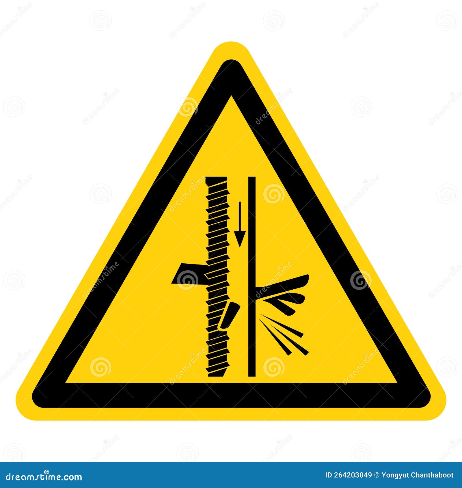 Warning Moving Part Cause Injury Symbol, Vector Illustration, Isolate ...
