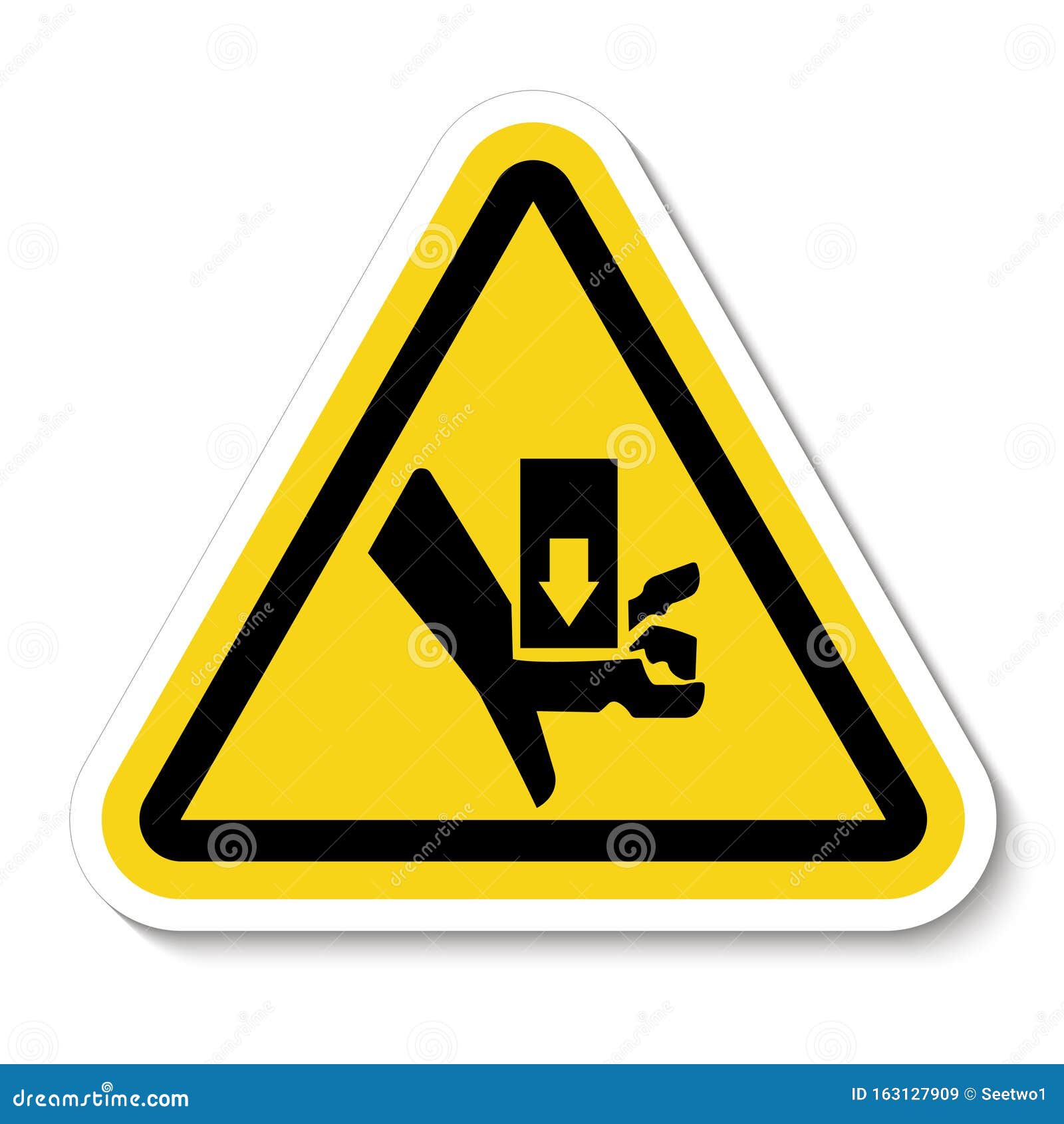 Warning Moving Gate Can Cause Injury Hazard Symbol Sign ,Vector ...