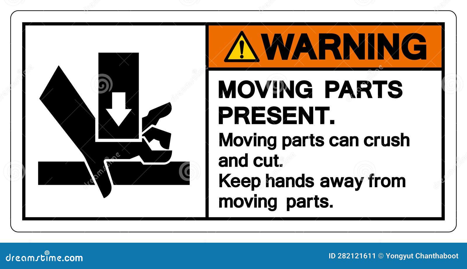 Warning Moving Part Present Symbol Sign, Vector Illustration, Isolate ...