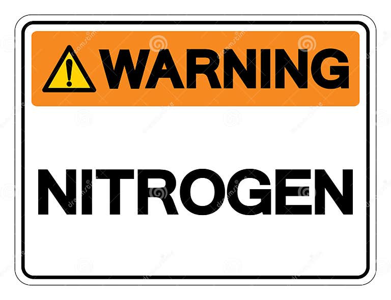 Warning Nitrogen Symbol Sign,Vector Illustration, Isolate on White ...