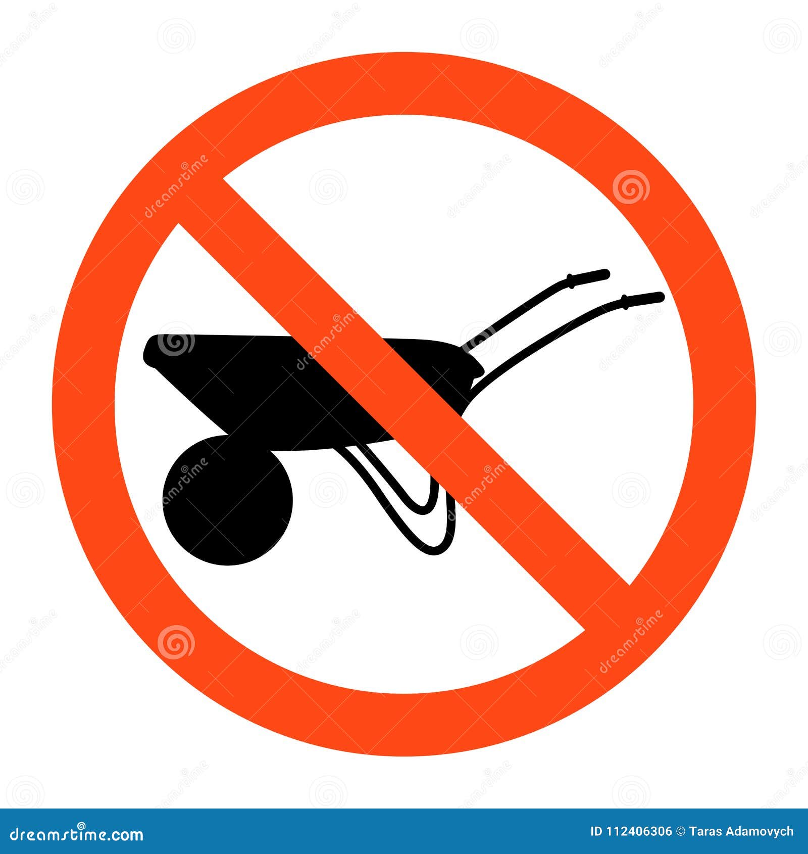 No Carts Sign ,vector Illustratioon on White Background Stock Vector ...