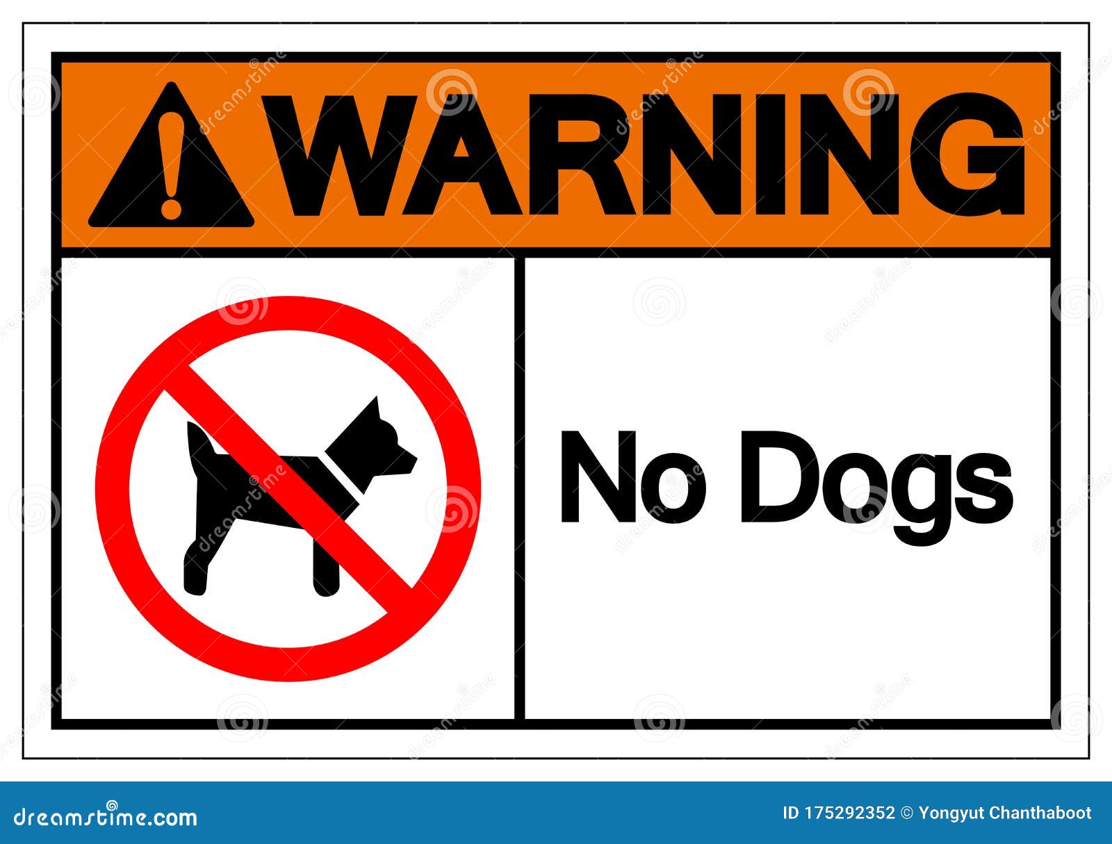 Warning No Dogs Symbol Sign, Vector Illustration, Isolate on White ...