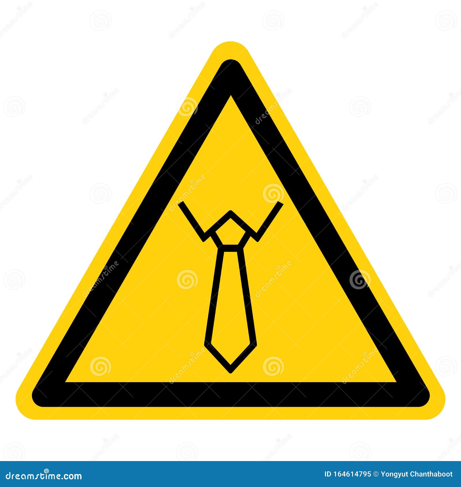 Warning No Neckties Symbol Sign, Vector Illustration, Isolate on White ...
